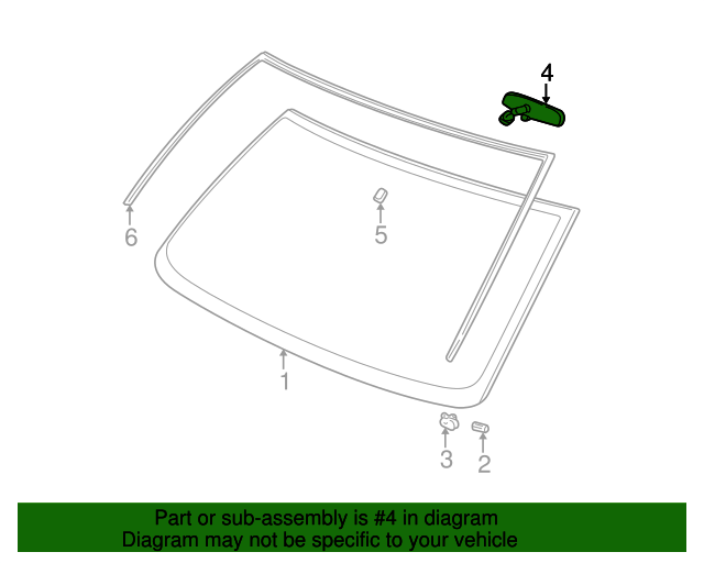 2013-2018 GM Interior Rear View Mirror 85604056 GM | GMPartsDirect.com