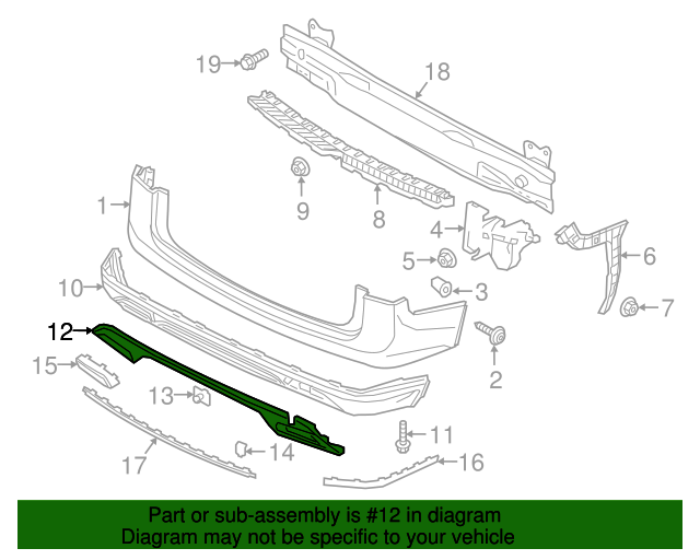 2018-2020 Volkswagen Atlas OEM NEW 2018-2019 Volkswagen Atlas SE SEL ...