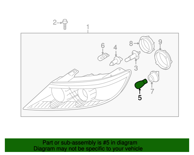 18644-28087N - Bulb 2001-2016 Kia | Kia.Parts Store