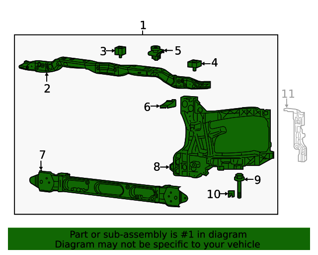 2014-2018 Ram Radiator Support 68217752AB | TascaParts.com