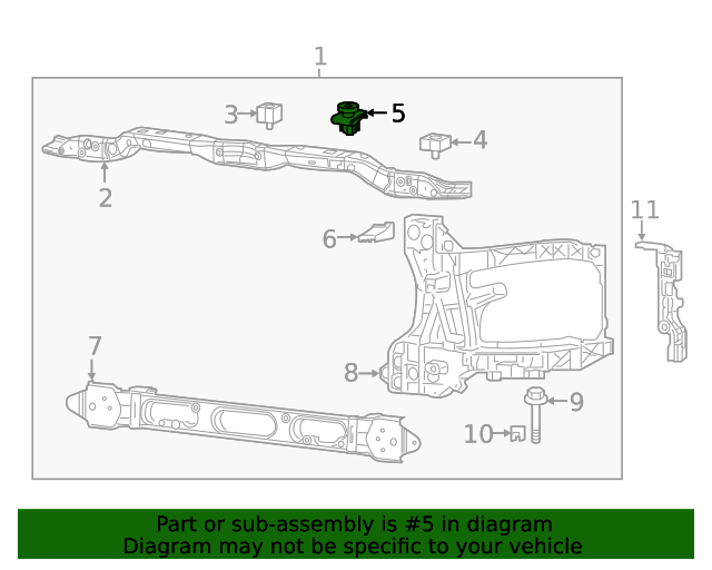 2002-2020 Mopar Upper Tie Bar Adjuster 55276482AB | TascaParts.com