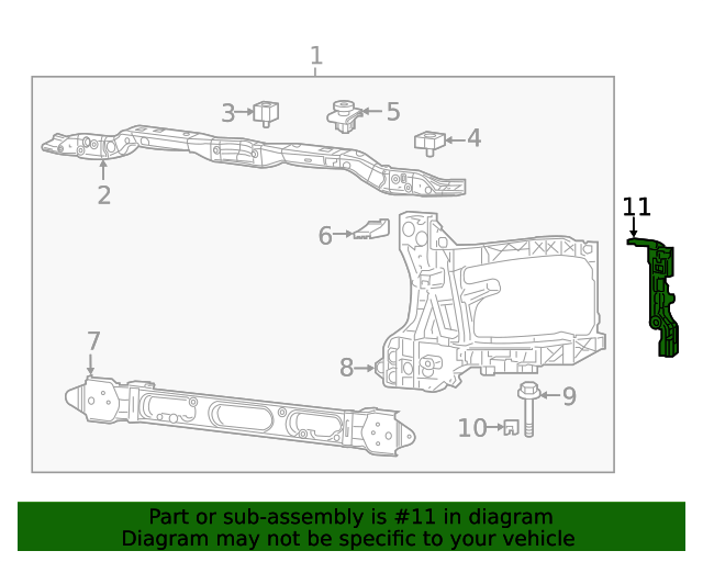 2009-2020 Mopar Mount Bracket - Passenger Side (RH) 68222826AB ...