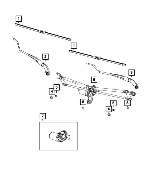 Wiper and Washer System for 2023 Ram 1500 | Mopar Parts Unlimited