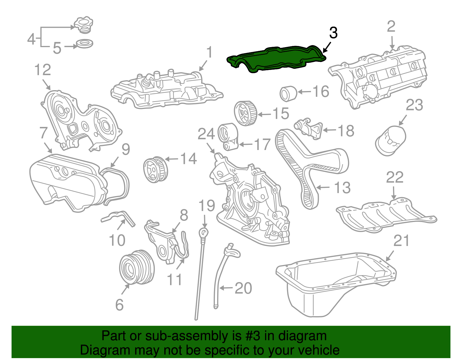 11213-62020 - Valve Cover Gasket - 1992-2004 Toyota | Toyota Parts ...