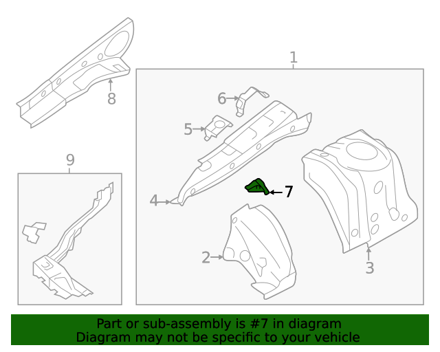 2017-2024 Subaru Mount Bracket 51625FL3909P | Subaru Parts Store