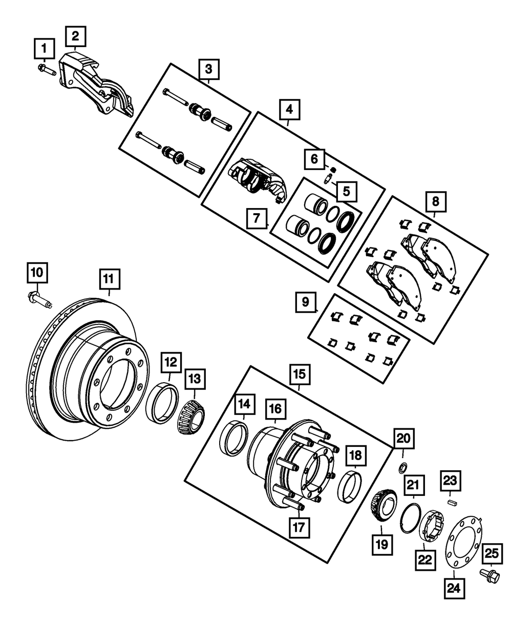 2012-2018 Ram 3500 Brake Hub And Bearing 68138151AB | Mopar eStore