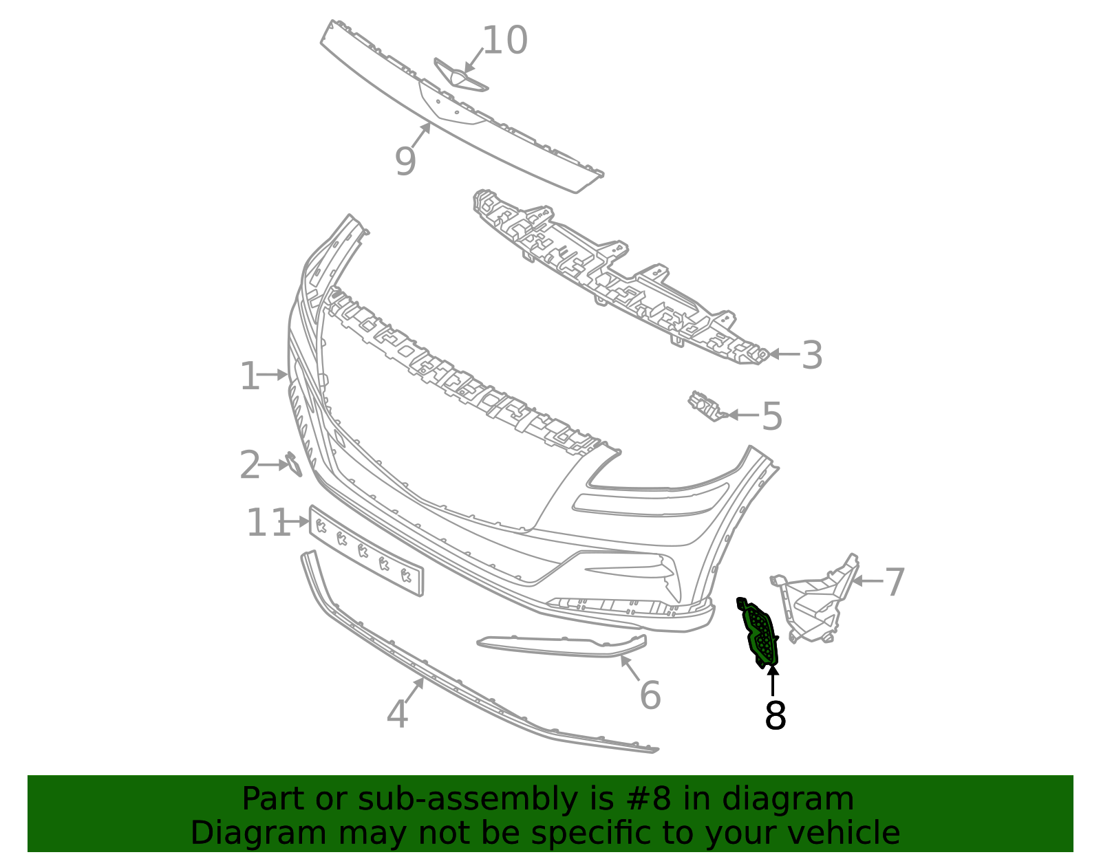 2021-2024 Genesis GV80 Air Duct Front Bumper Left-hand 86543-T6000 ...