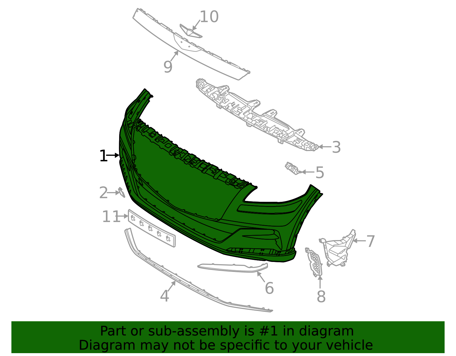 Genuine OEM Bumper Cover Part# 86510-T6020 Fits 2021-2024 Genesis GV80 ...
