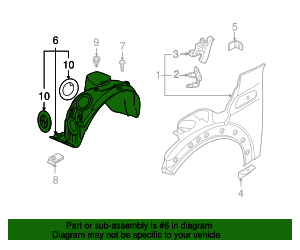 51-71-7-207-578 - Fender Liner - 2007-2015 Mini Cooper | BMWPartsHub