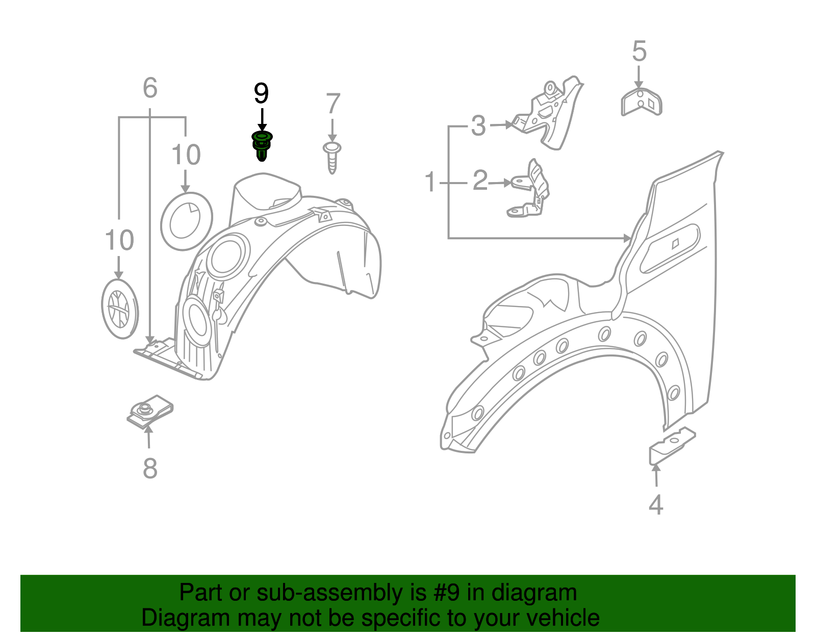 2002-2024 Mini Rocker Molding Rivet 7130702966 | Mini Parts Direct