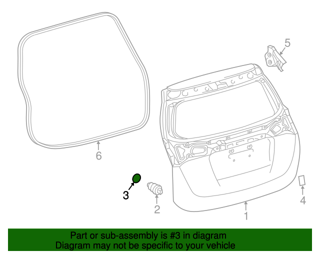 90950-06089 - Lift Gate Tape 2013-2018 Toyota RAV4 | Longo Toyota Parts
