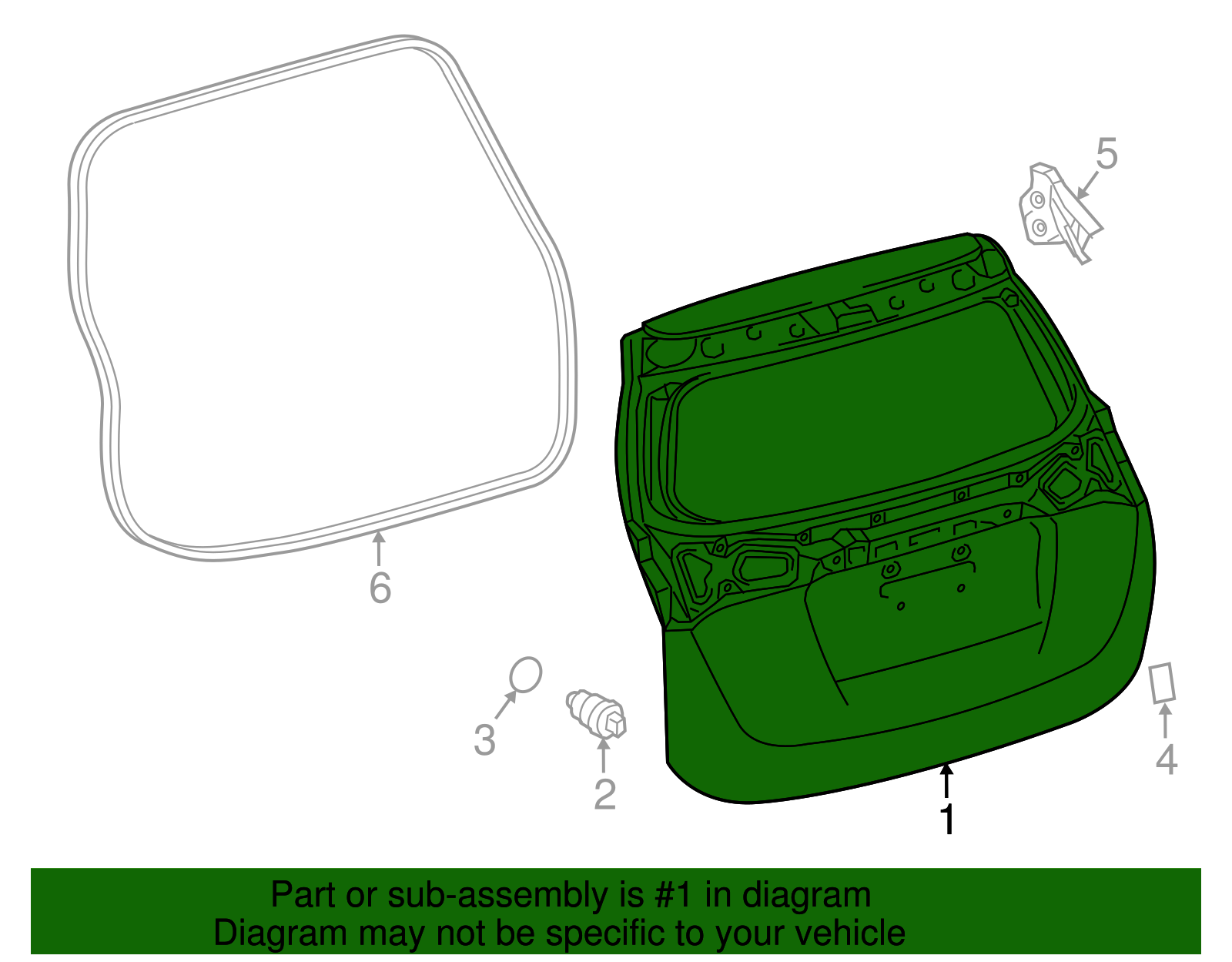 2013-2015 Toyota RAV4 Lift Gate 67005-0R100 | Toyota Parts Center