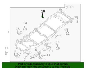 2020-2025 Nissan Frontier Mount Bracket 50932-9BT0A | Nissan OEM Parts ...
