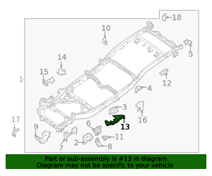 2020-2021 Nissan Frontier Reinforced Plate 51045-9BT0A | OEM Parts Online