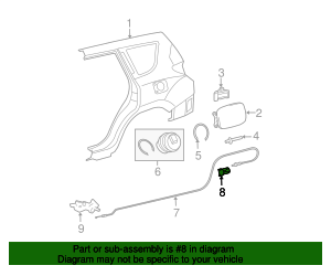 Genuine Toyota Release Cable Retainer part# 77377-12050 for 1997-2013 ...