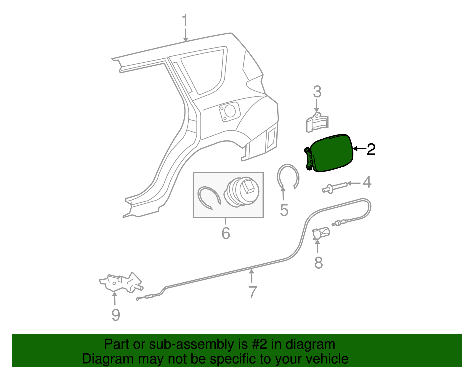 2006-2012 Toyota RAV4 Fuel Door 77350-0R010 | Retail Performance Auto Parts
