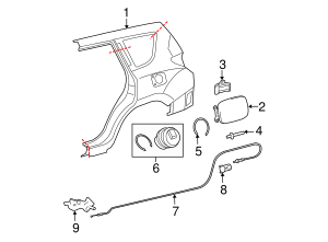 2001-2012 Toyota Fuel Door Spring 77360-0R010 | OEM Parts Online