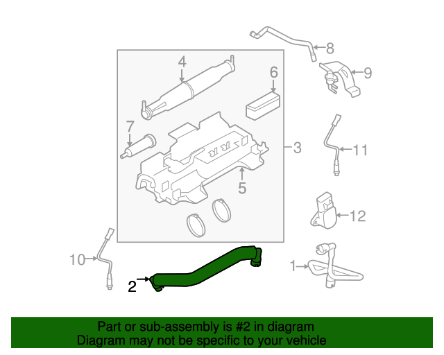 8C3Z-6A664-A 2005-2011 Ford Vent Hose | Fairway Ford Parts