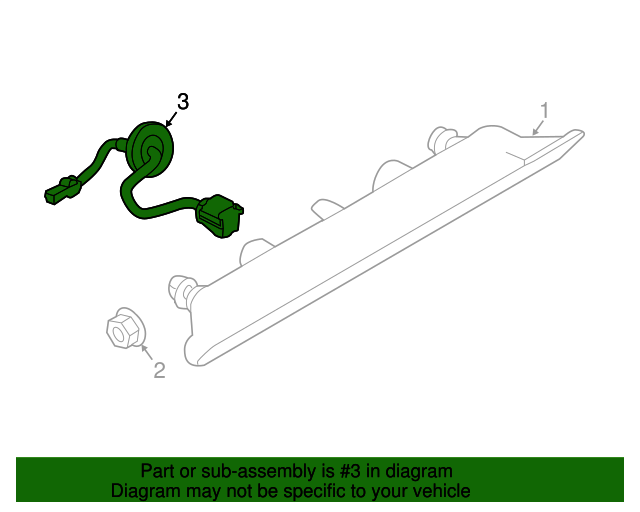 24167-3JA1A - Center High Mount Stop Light Wiring Harness 2013-2024 ...