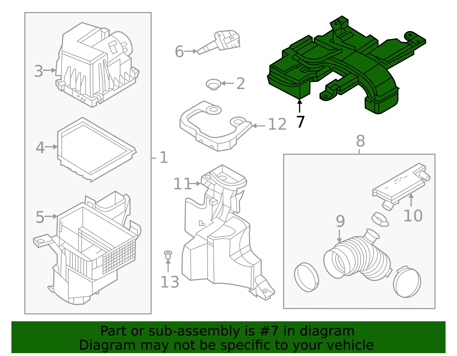 16554-6LB0B - Upper Duct 2020-2025 Nissan Sentra | Nissan Parts ...