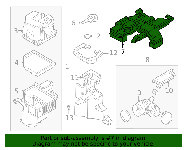 16554-6LB0B | Genuine Nissan Factory Upper Duct # 16554-6LB0B | Nissan ...