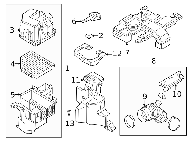 16554-6LB0B | Genuine Nissan Factory Upper Duct # 16554-6LB0B | Nissan ...