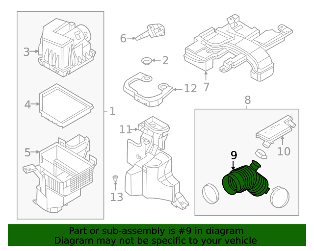 2020-2021 Nissan Sentra Front Duct 16576-6LB0C | Nissan Parts Plus