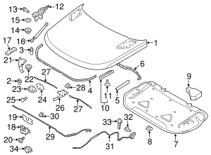 LR043963 - Hood Latch Striker Plate 2014-2022 Land Rover Range Rover ...