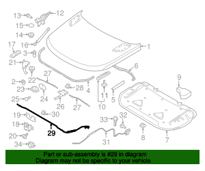 2013-2022 Land Rover Release Cable LR038195 | OEM Parts Online