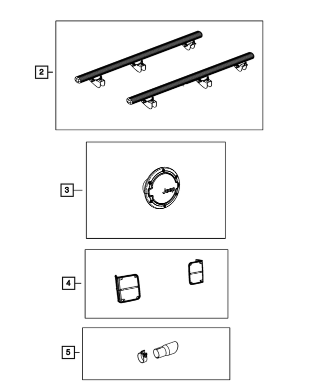 2018 Jeep Wrangler Fuel Filler Door Lid Cover Chrome Genuine OEM ...