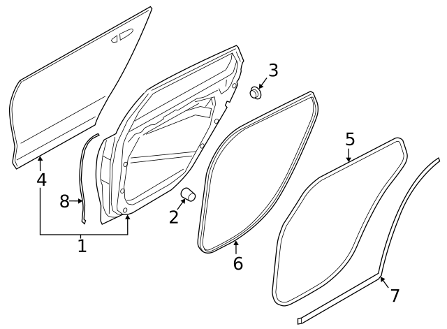 83120-J6000 - Weather-Strip On Body 2019-2020 Kia K900 | Kia.Parts Store
