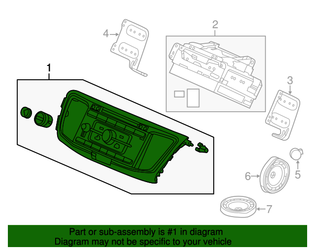 39170-T2F-A11 - Control Panel 2016-2017 Honda Accord | Honda Parts Online
