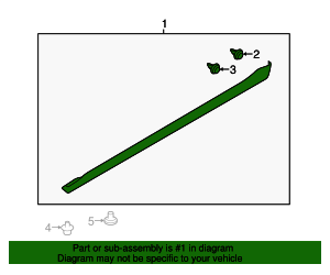 2013-2017 Subaru Rocker Molding 91112FJ141 | Subaru Parts Store
