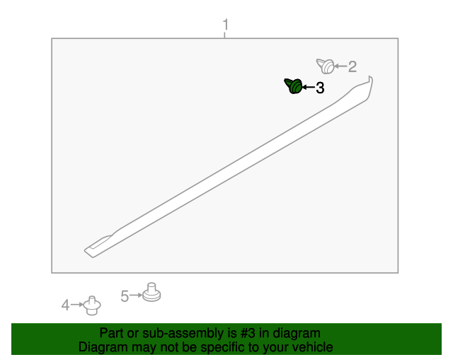 2013-2017 Subaru Rocker Molding Upper Clip 909130244 | Subaru Parts Store