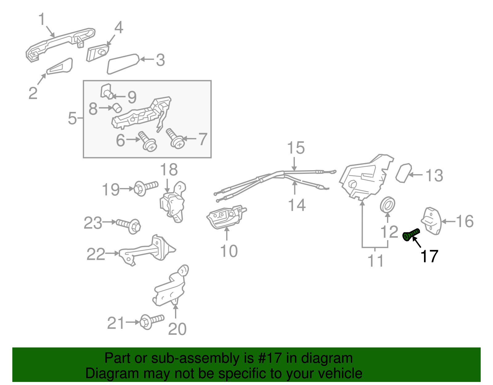 2008-2024 Toyota Lift-Gate Lock Striker Plate Bolt 90148-A0017 | Toyota ...
