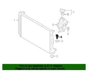 8D0-121-200 - Radiator Mount Bolt 1996-2011 Audi | Audi OEM Parts
