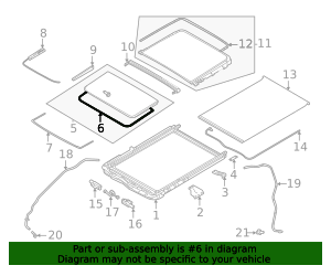 91214-9FV0A - Front Glass Seal 2020-2024 Nissan | Nissan Parts ...