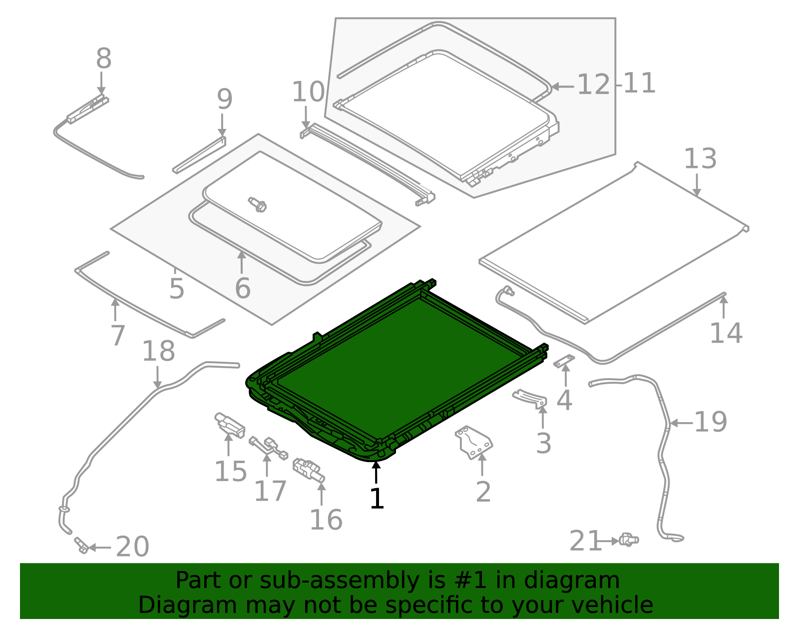 2020-2024 Nissan Sunroof Frame 91306-9FV0A | Temecula Nissan Parts