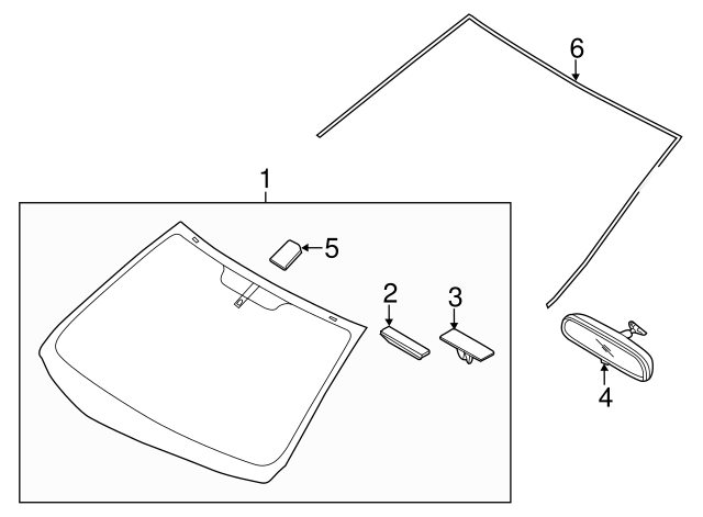 2011-2016 Hyundai Reveal Molding 86131-3X000 | Hyundai Wholesale Parts
