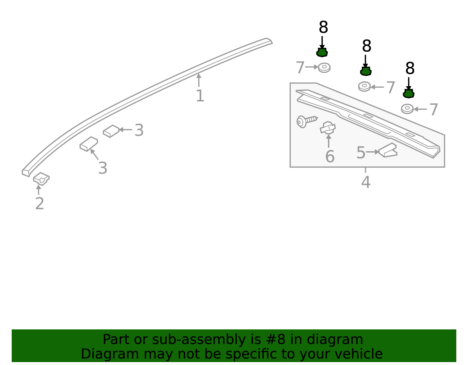 74301-T6Z-A01ZJ - Cap Roof Garnish *NH862M* (Meteor Blast Metallic ...