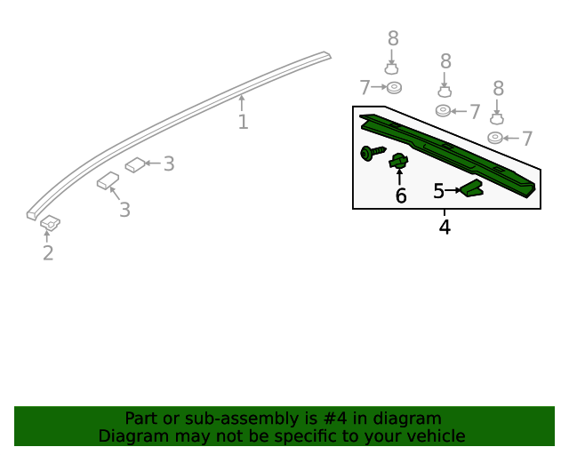 2022-2023 Honda Ridgeline Rear Molding 74311-T6Z-A01ZM | Honda Factory Parts