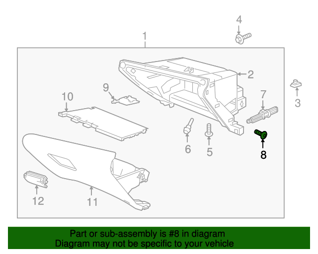2016-2019 Buick Cascada M4x0.7x11.86 Multi-Purpose Bolt 11569991 ...