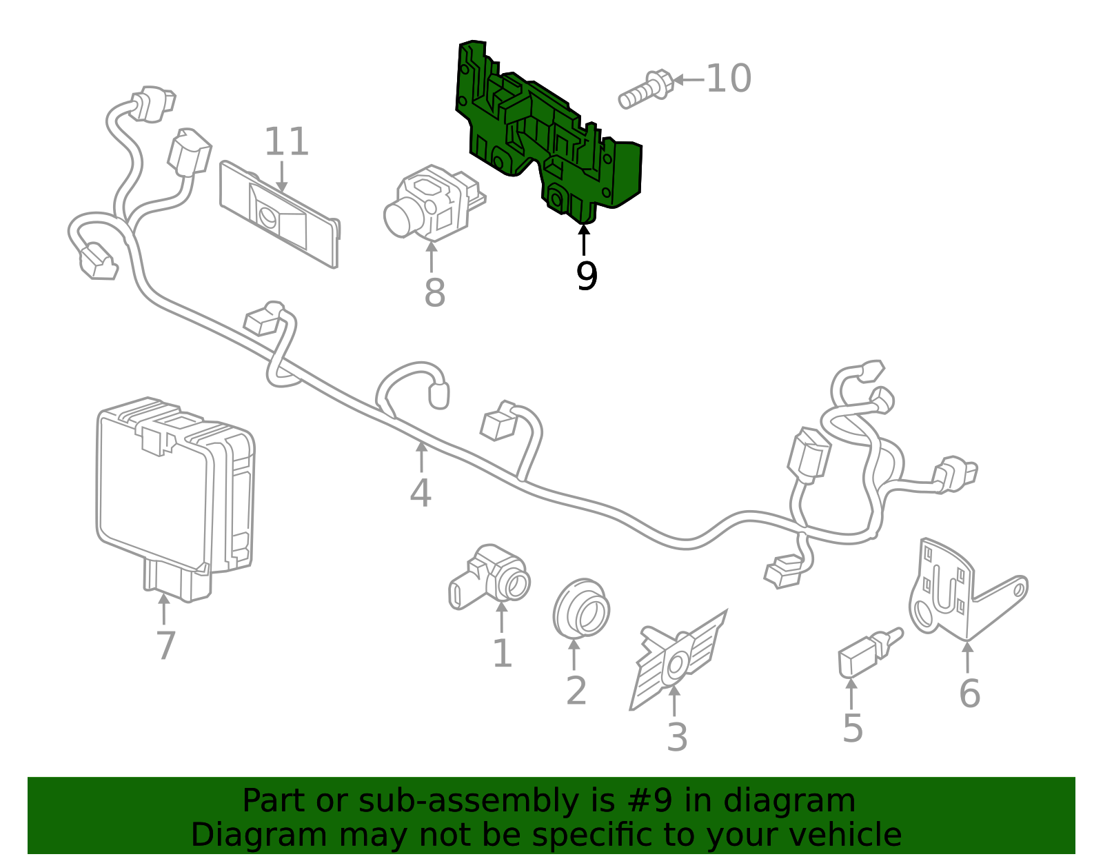 3CN-980-803 - High-Quality Cruise Control Distance Sensor Bracket for ...