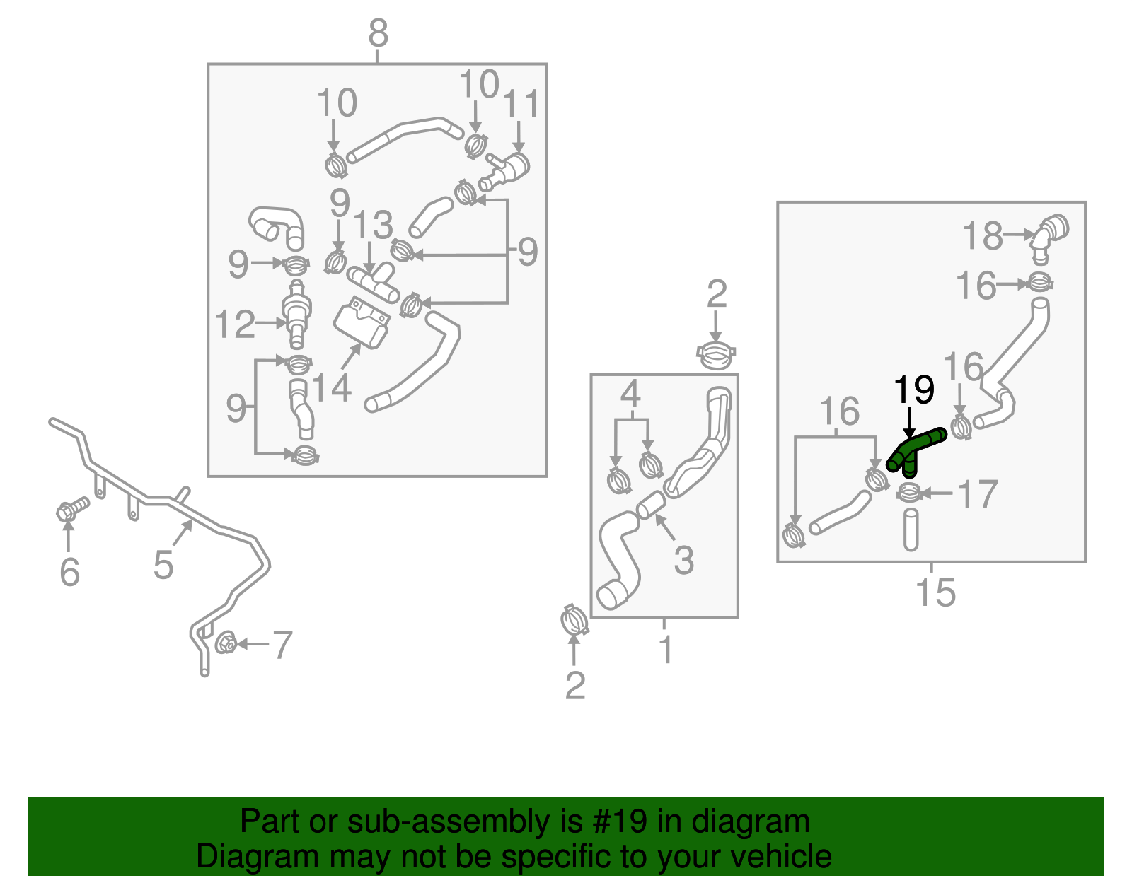 2006-2014 Volkswagen Cooling System Bypass Line Adapter 1K0-121-087-N ...