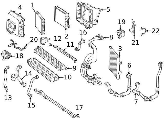 167-501-85-01 - Radiator Coolant Hose 2021-2024 Mercedes-Benz ...