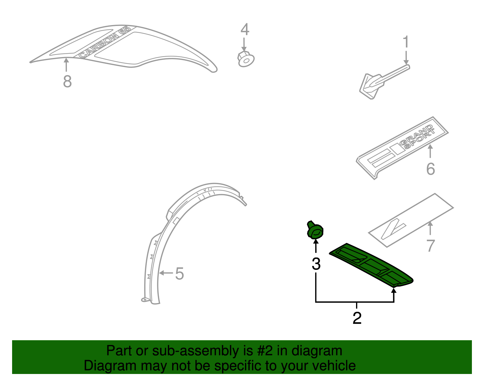 2017-2019 Chevrolet Corvette Son Of A Gun Gray Metallic Front Driver ...