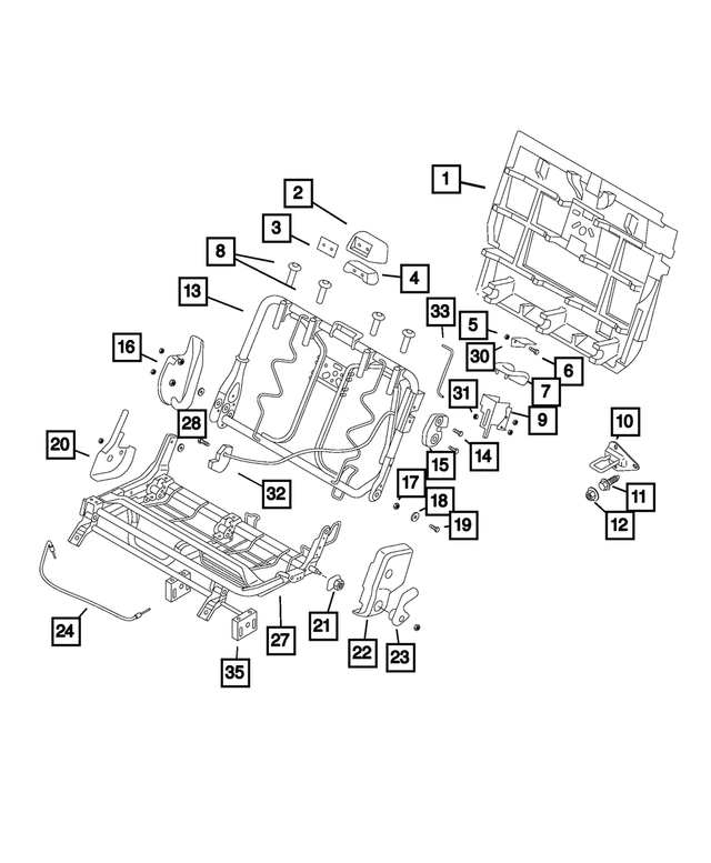 2018-2021 Ram ProMaster City Rear Seat Recliner Lever 68289097AA | My ...