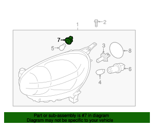 26260-1HL1A - Turn Signal Light Socket 2012-2014 Nissan Versa ...