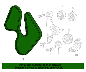 2012-2018 Jeep Serpentine Belt 4627043AA | TascaParts.com