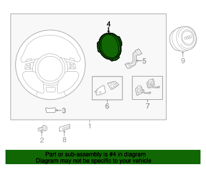 4H0-419-689-DK1 - Steering Wheel Trim 2011-2018 Audi | AutoNation Parts
